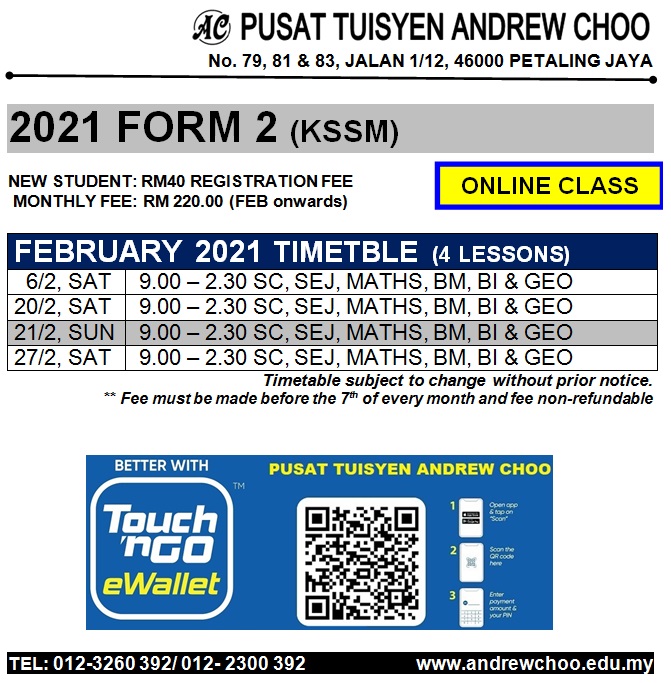 Tuition classes By Andrew Choo